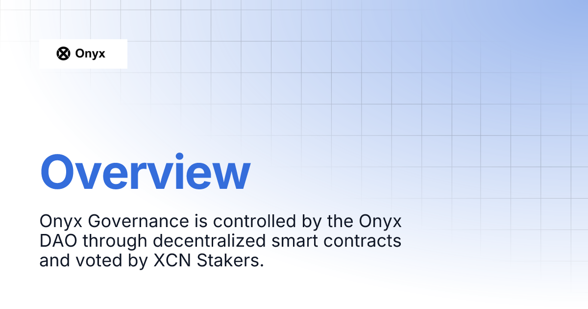 Overview | Onyx Documentation