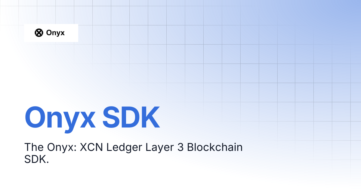 Onyx SDK | Onyx Documentation