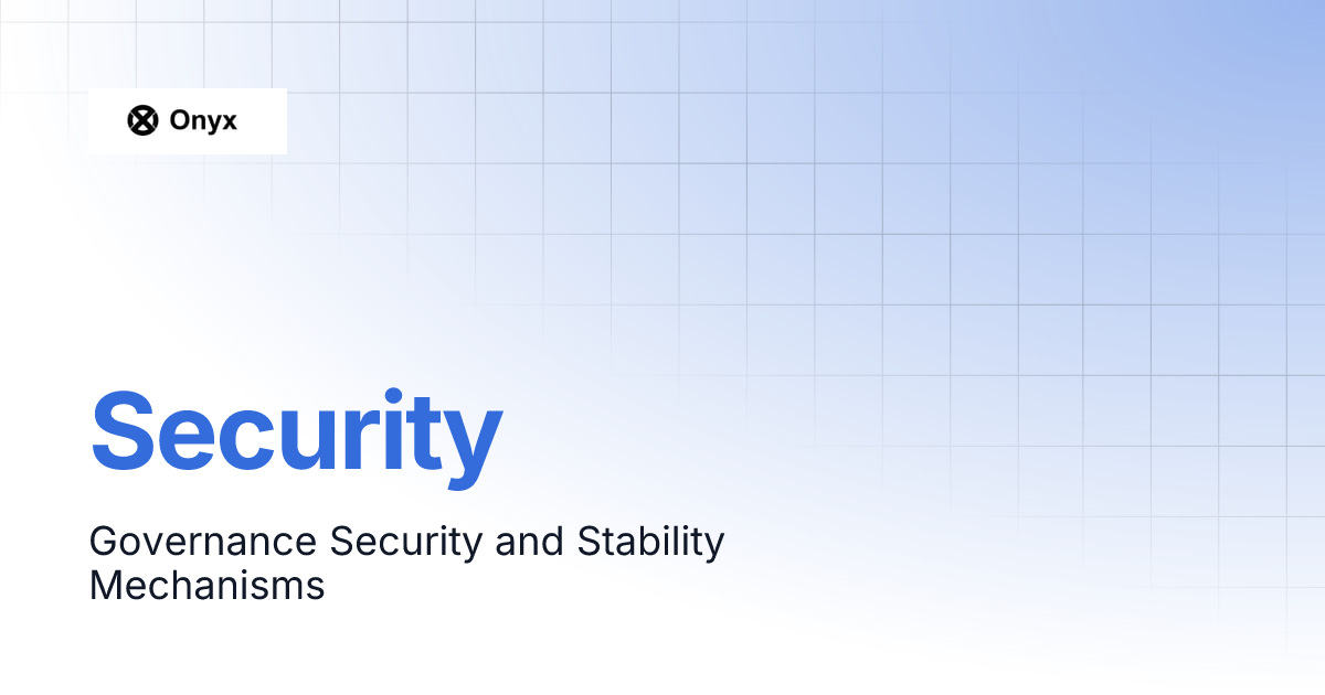 Security | Onyx Documentation