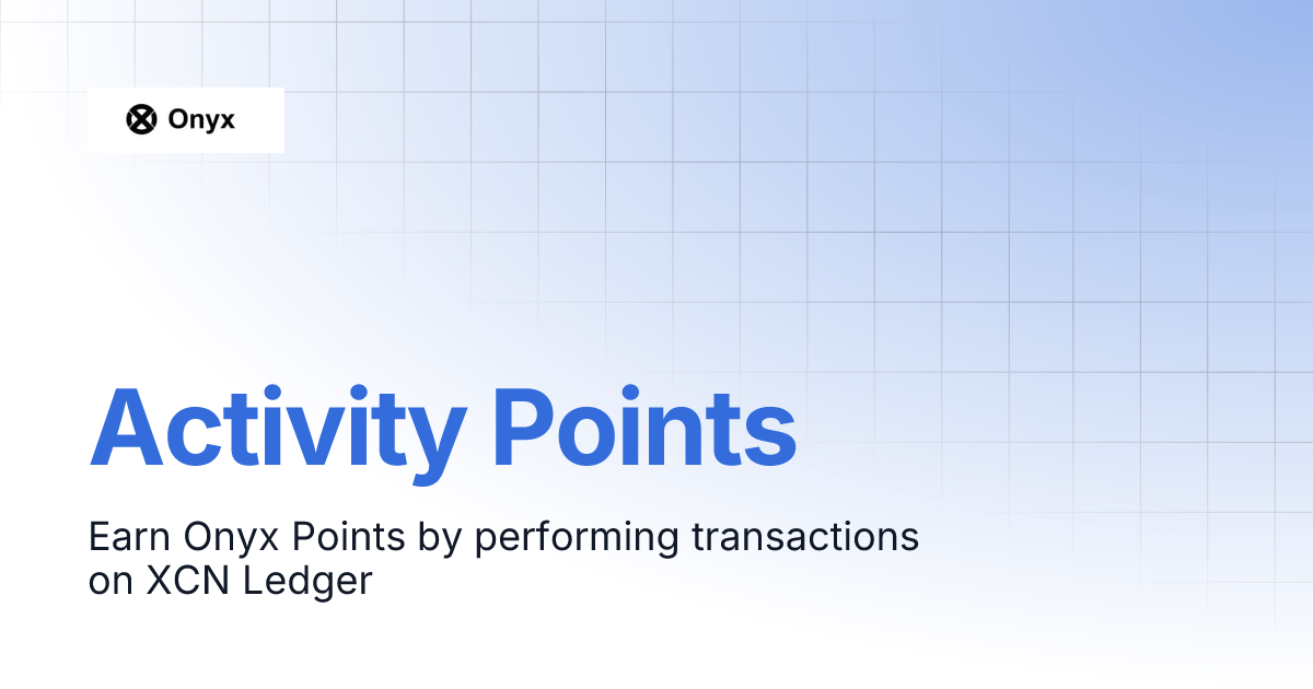 Activity Points | Onyx Documentation