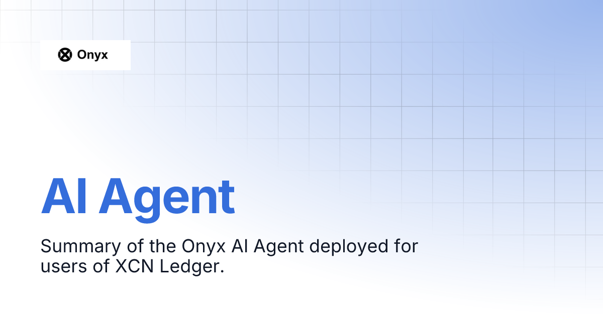 AI Agent | Onyx Documentation